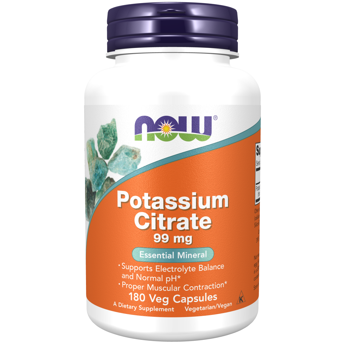 Now Foods Potassium Citrate 99 mg - 180 Capsules | RIH/HAIOTB Stores
