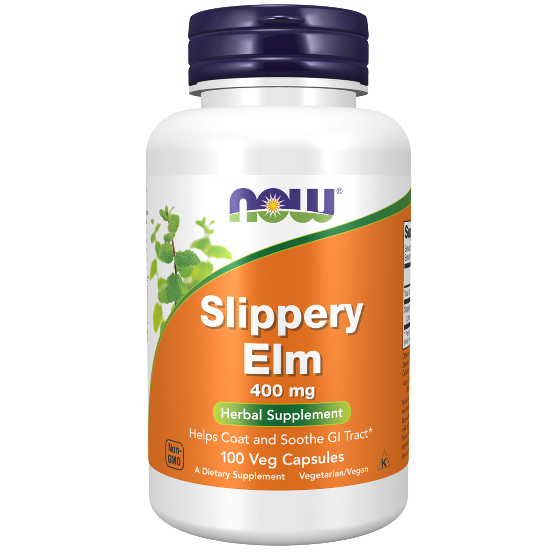 Now Foods Slippery Elm 400 mg - 100 Veg Capsules | RIH/HAIOTB Stores