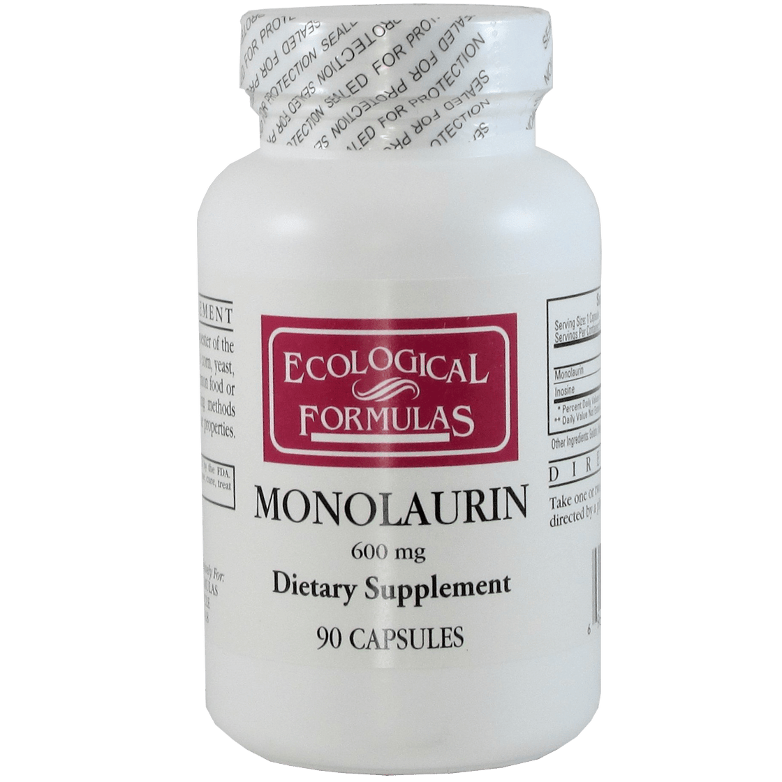 Ecological Formulas Monolaurin 600 mg - 90 Capsules | RIH/HAIOTB Stores