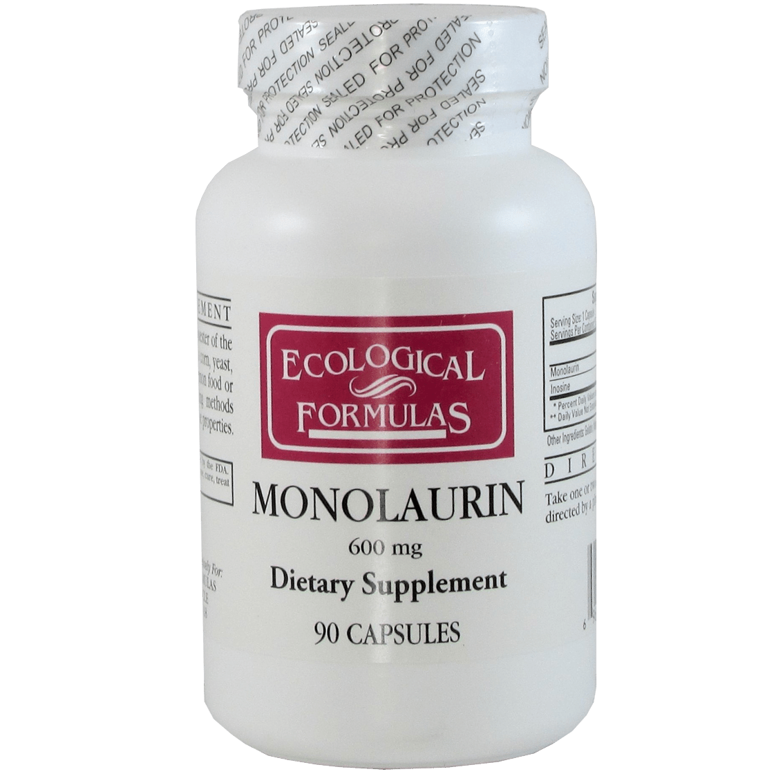 Ecological Formulas Monolaurin 600 mg - 90 Capsules | RIH/HAIOTB Stores