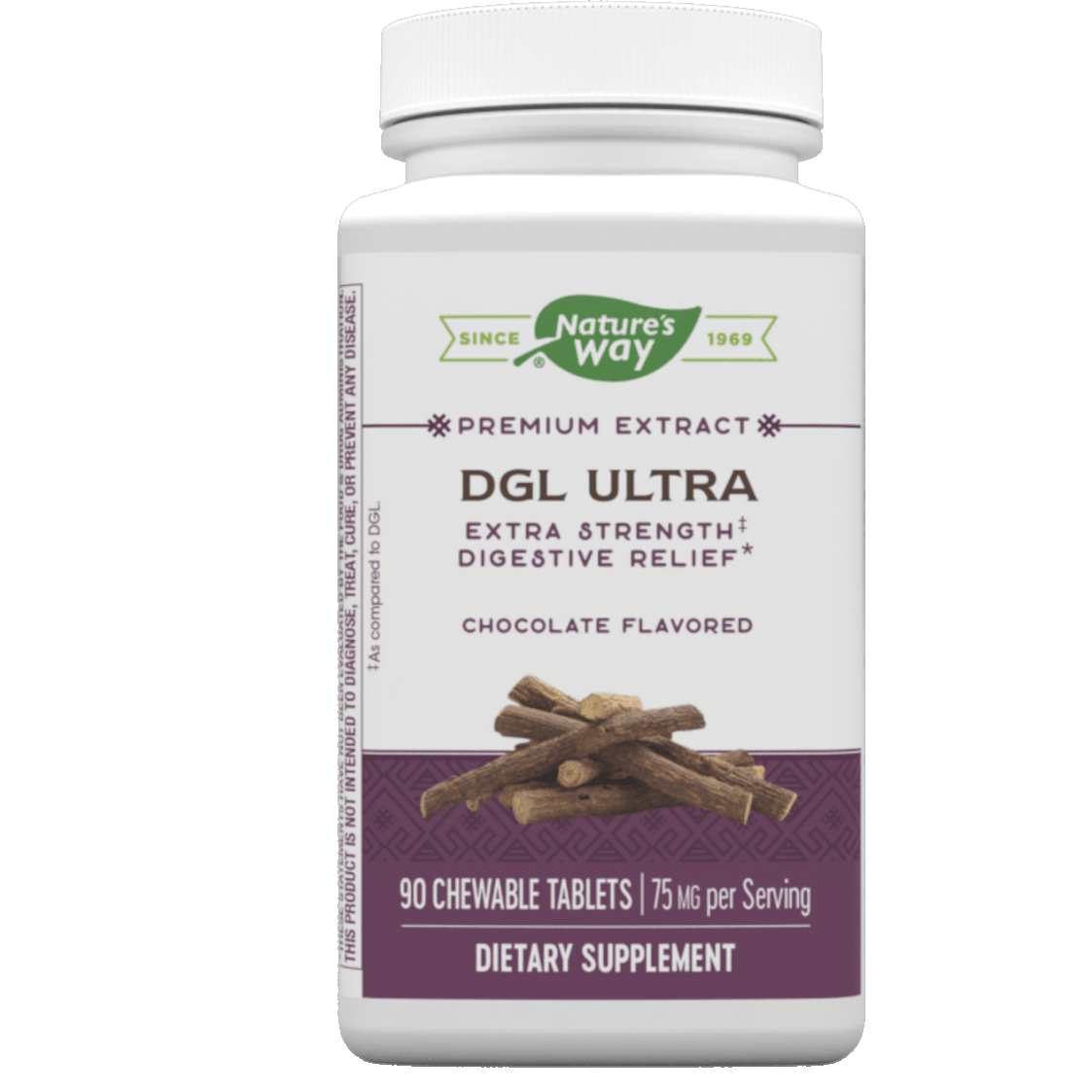 Nature's Way DGL Ultra German Chocolate Flavored Extra Strength ...