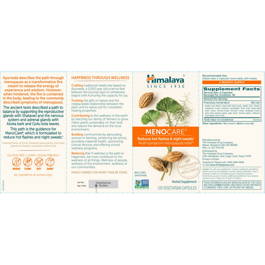 Himalaya Herbal Healthcare MenoCare® - 120 Vegetarian Capsules | RIH/HAIOTB Stores